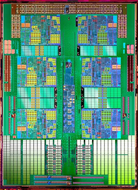 Microprocessor On Colorful Computer Motherboard