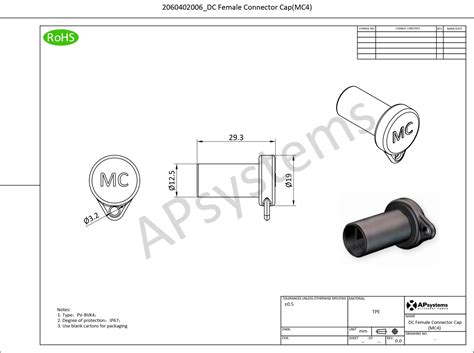 Dc Female Connector Cap Optional Apsystems Emea