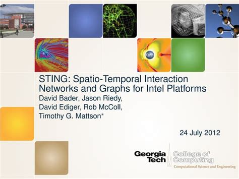 Sting Spatio Temporal Interaction Networks And Graphs For Intel Platforms Ppt