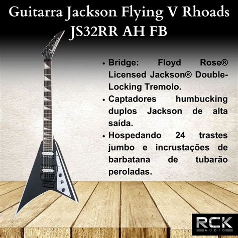 Guitarra Jackson Flying V Rhoads Js32rr Ah Fb