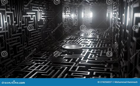 Brain Maze Sharpening Focus With Generative Ai Stock Illustration