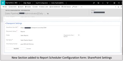 Scheduling Export Of Reports To Save To Sharepoint Using Zap Report