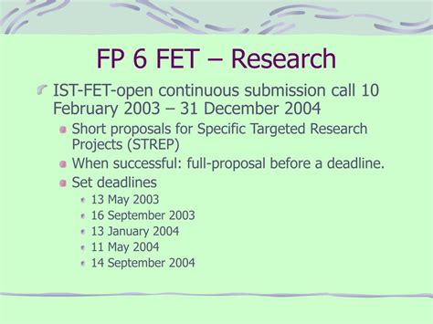 Ppt 6 Th Framework Programme Fp6 Powerpoint Presentation Free