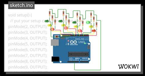 Lampu Lintas Wokwi Esp32 Stm32 Arduino Simulator