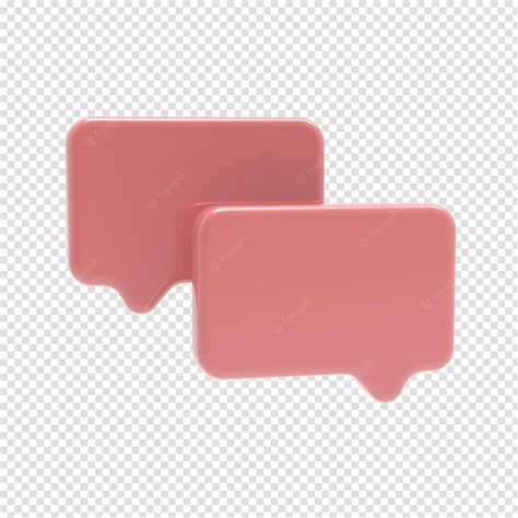 Premium Psd Chat Bubbles Or Speech Bubble Icon Website Ui On Pink Background 3d Rendering