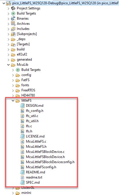 Add Extra Storage To The Raspberry Pi Pico With W25q128 And Littlefs Mcu On Eclipse