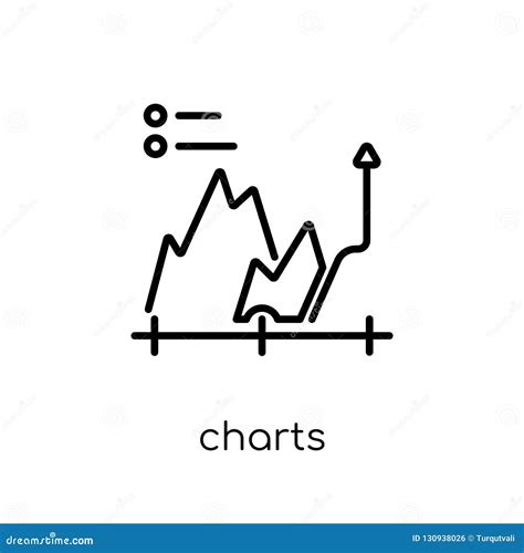 Charts Icon Trendy Modern Flat Linear Vector Charts Icon On White