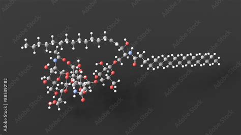 Ganglioside Gm Molecule D Molecular Structure Ball And Stick Model Structural Chemical