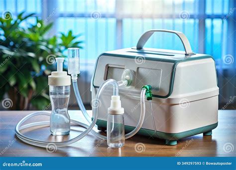 Oxygen Concentrator Providing Respiratory Support Illustration