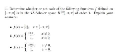 Solved Determine Whether Or Not Each Of The Following Chegg