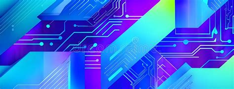 Interlocking Geometric Shapes That Morph Into Circuits Symbolizing Ai