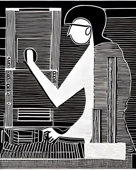 Pablo Picasso Man Playing Giant Analog Synthesiser Electronic Music