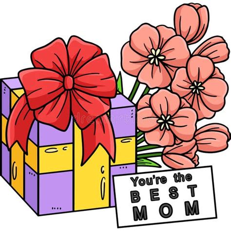 Mothers Day Your The Best Mom Cartoon Clipart Stock Vector