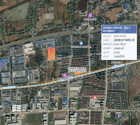 9 27成交溢价率19 89 鸿翔2 23亿元竞得海宁斜桥镇商住地楼面价4690元 好地网