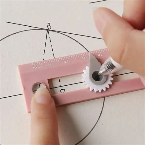 Useful Multi Function Compass Ruler Drawing Measuring Geometric Ruler 2