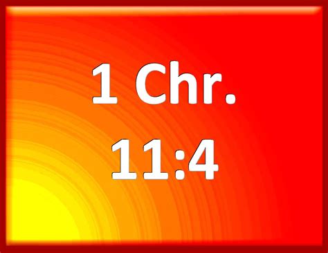 1 Chronicles 114 And David And All Israel Went To Jerusalem Which Is