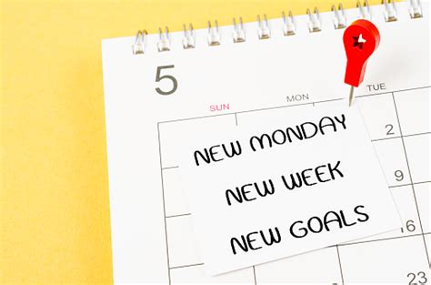 영감과 동기 부여 개념 새로운 월요일 새로운 주 새로운 목표 텍스트 책상 달력 배경 가능성에 대한 스톡 사진 및 기타 이미지 가능성 개념 개발 Istock