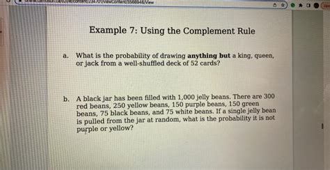 Solved Example 7 Using The Complement Rule A What Is The Solved Example 7 Using The Complement Rule A What Is The