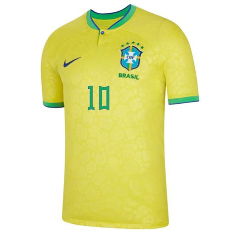 Niño Camiseta Brasil Neymar 10 Amarillo 1ª Equipación 22 24 La Camisa