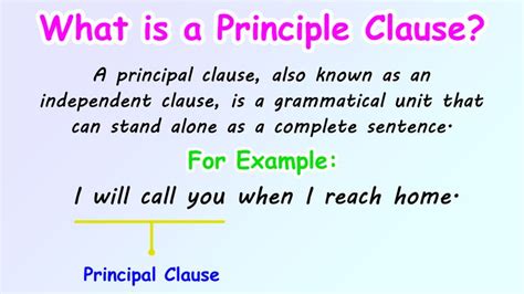 Understanding Principal Clauses Definition And Examples