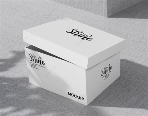 상자 포장 판지 상자 빛과 그림자 간단한 목업mockup 템플릿 Psd 다운로드 디자인 자료 다운로드