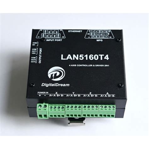 Mach3 Lan5160t4 4 Axis Control Board Ethernet Interface Cnc Motion Controller And Driver 2 In 1
