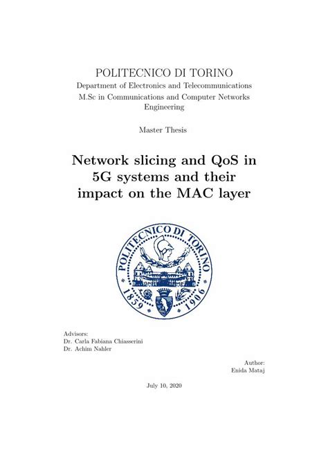 Pdf Network Slicing And Qos In 5g Systems And Their Impact On The