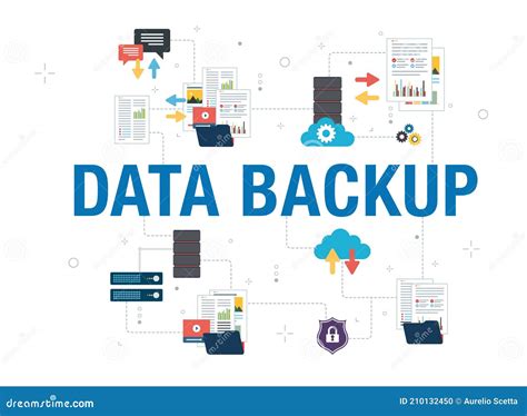 Data Backup Concept With Icon Design In Vector Stock Vector