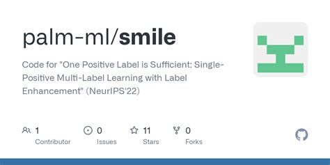 Github Palm Ml Smile Code For One Positive Label Is Sufficient Single Positive Multi Label