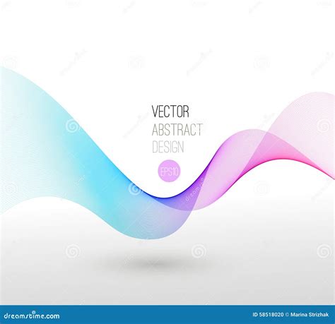 Vector Template Leaflet Design With Color Lines Stock Vector