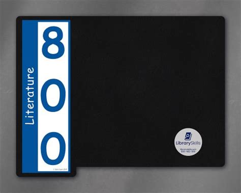 Shelf Marker Set Color Coded Nonfiction Set B 10 Pc Library Skills