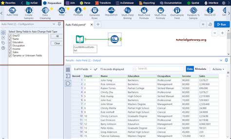 Alteryx Auto Field Tool