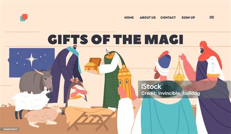 동방 박사의 선물 성경 장면 방문 페이지 세 명의 현자가 베들레헴에서 예수 기리기 위해 별을 따르고 선물을 가져옵니다 예수에 대한 스톡 벡터 아트 및 기타 이미지 Istock