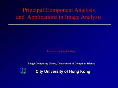 PPT Principal Component Analysis And Applications In Image Analysis PowerPoint Presentation