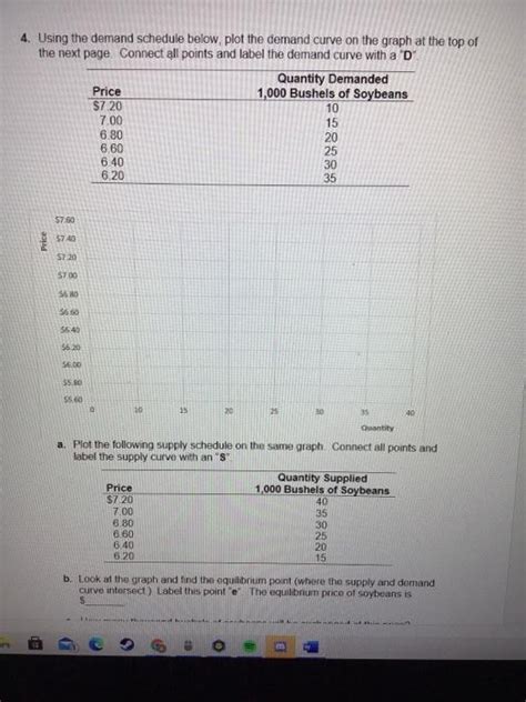 solved 4 using the demand schedule below plot the demand