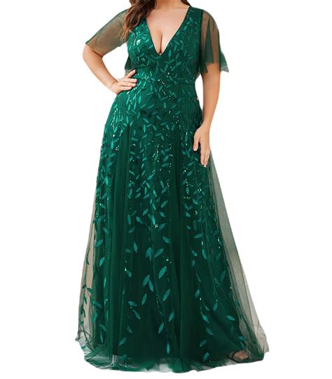 Vestido Elegante De Fiesta Largo Verde Esmeralda Para Mujer Con