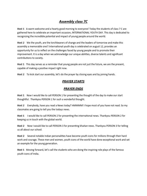 Assembly Class 7c Pdf