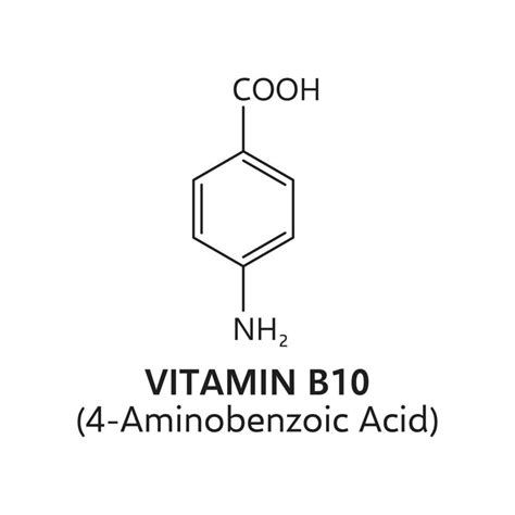 Vitamin B10 4 Aminobenzoic Acid Molecular Formula 39613566 Vector Art