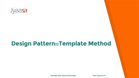 Design Pattern Template Method PPT Free Download