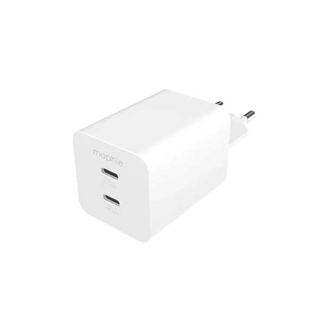 Mophie Essentials 50w Dual Usb C Pd Wall Adapter White دبي فون