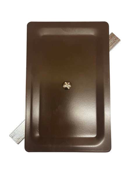 45x7 Stamped Rectangular Dark Bronze Steel Hand Hole Cover