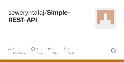 GitHub Seweryntalaj Simple REST API