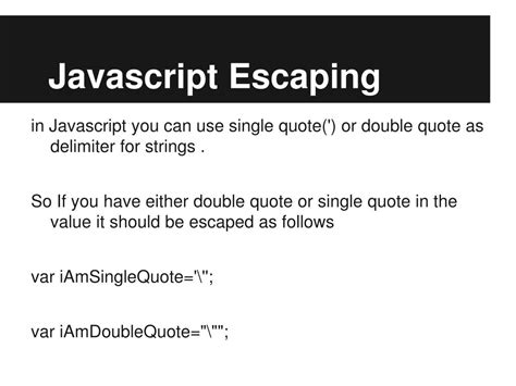Ppt Html And Js Escaping Howto Powerpoint Presentation Free Download