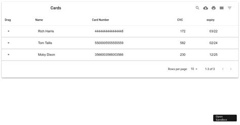 Mui Datatable Row Draggable Dimas Codesandbox
