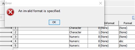 Using User Defined Format In Sas Di Format Tab And Renamedrop Colu Sas Support Communities