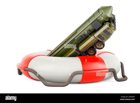 Scud Missile Mobile Short Range Ballistic Missile System With Lifebuoy