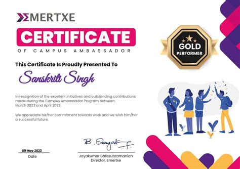 Emertxe Information Technologies On Linkedin Congratulations Campusambassador