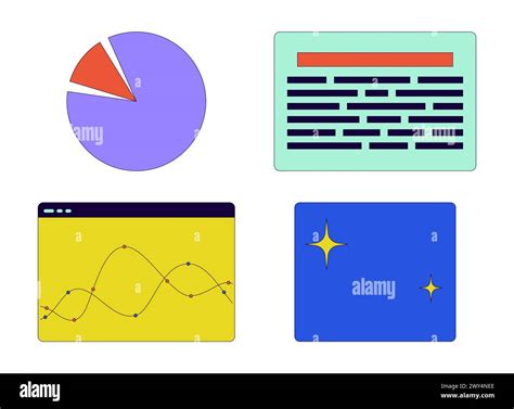 Infographic Web Pages 2d Linear Cartoon Objects Set Stock Vector Image And Art Alamy