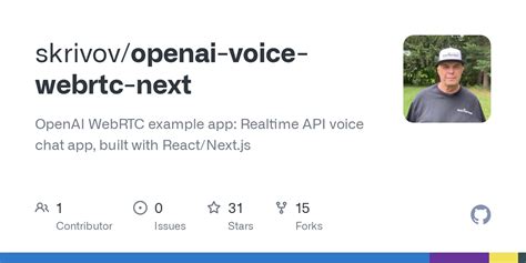 Github Skrivovopenai Voice Webrtc Next Openai Webrtc Example App