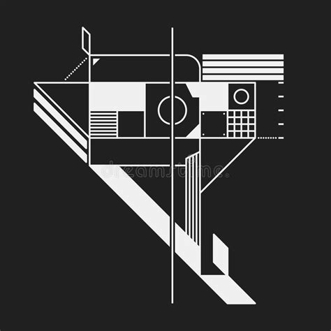 Abstract Design Element In Constructivism Style Stock Vector Illustration Of Simplicity Print